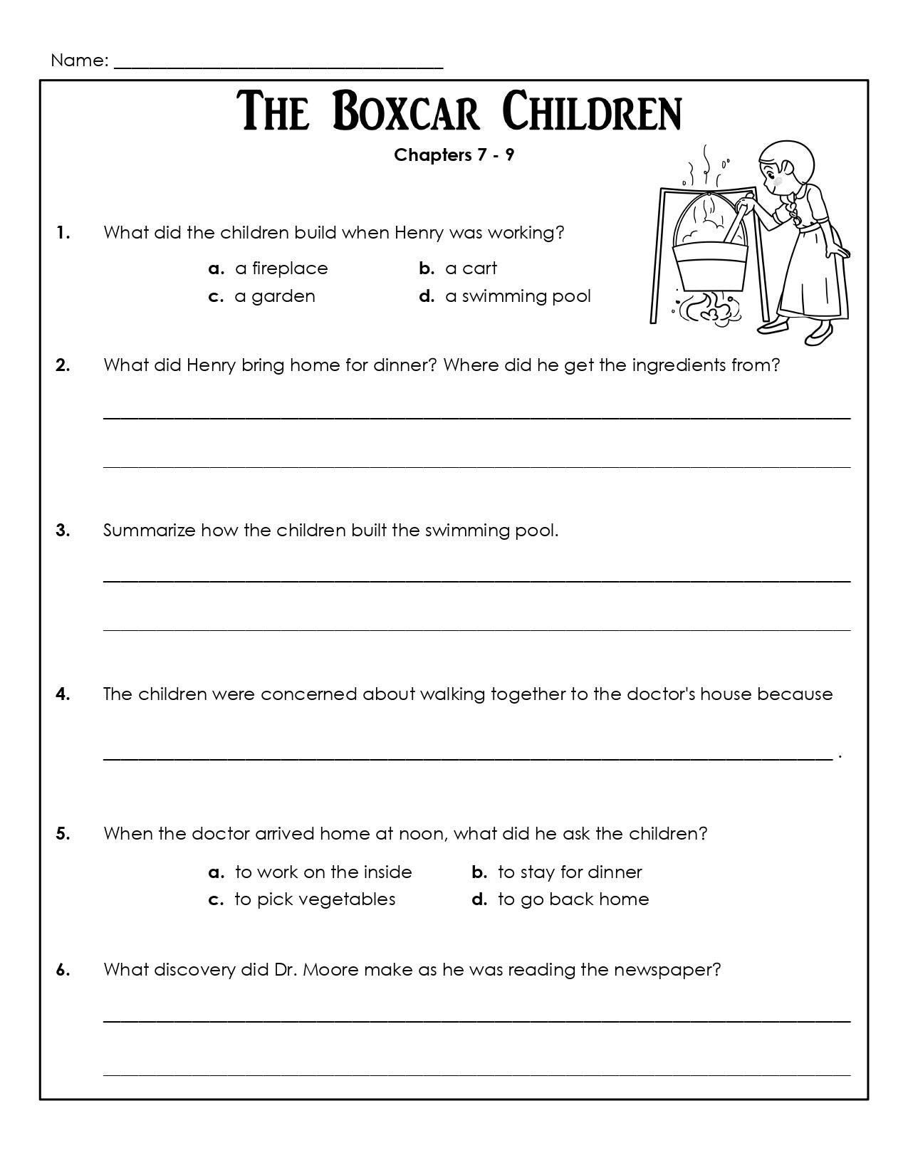 The Boxcar Children Worksheets - Etsy