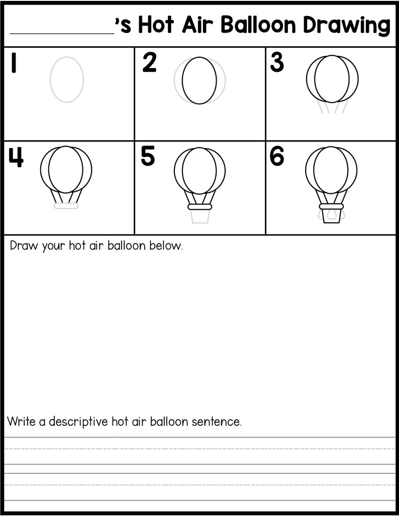 Transportation - Directed Drawing and Vocabulary Activities for Kids - Etsy