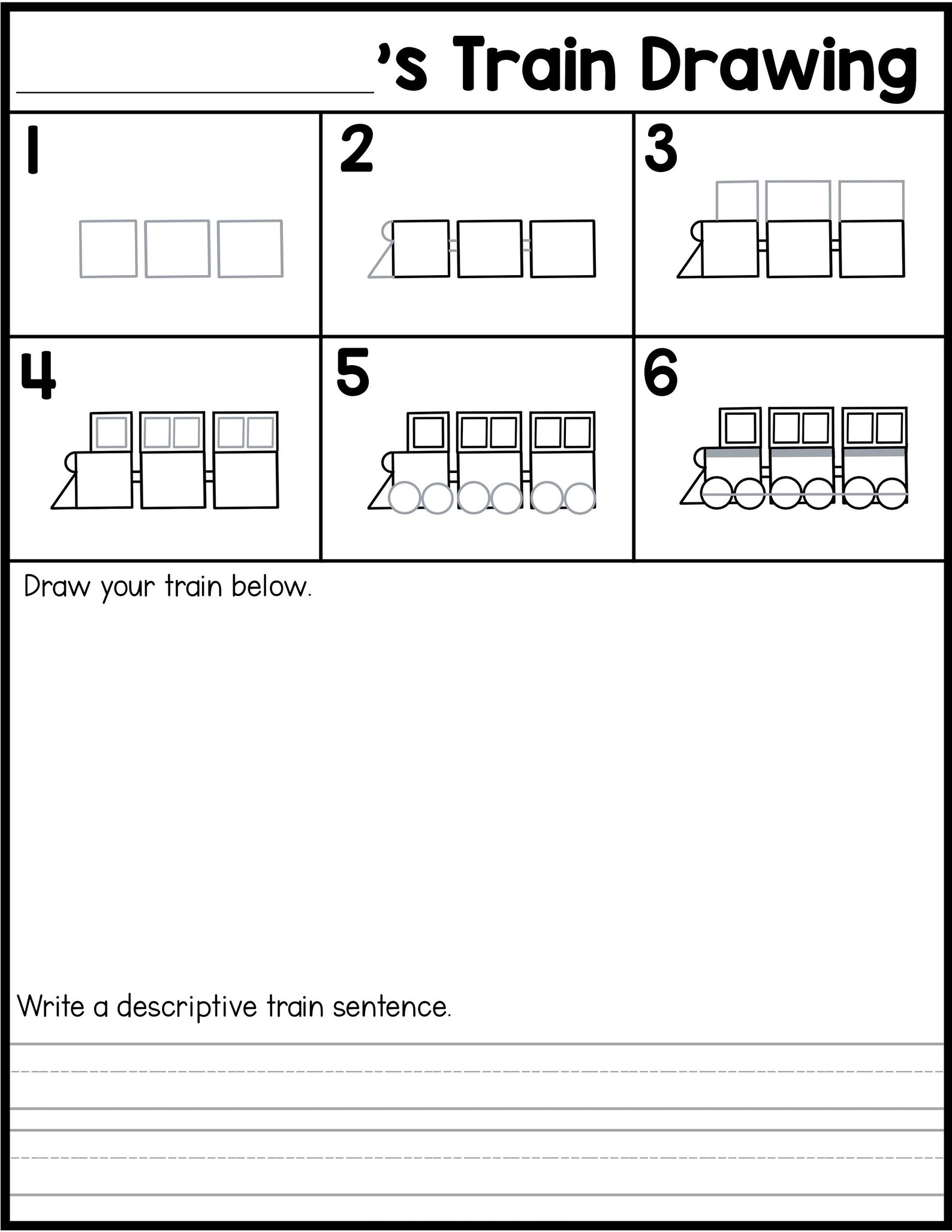 Transportation - Directed Drawing and Vocabulary Activities for Kids - Etsy
