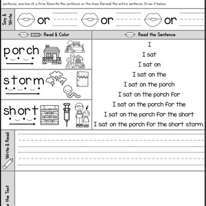 Daily Phonics Review – Sentence Pyramids - Etsy