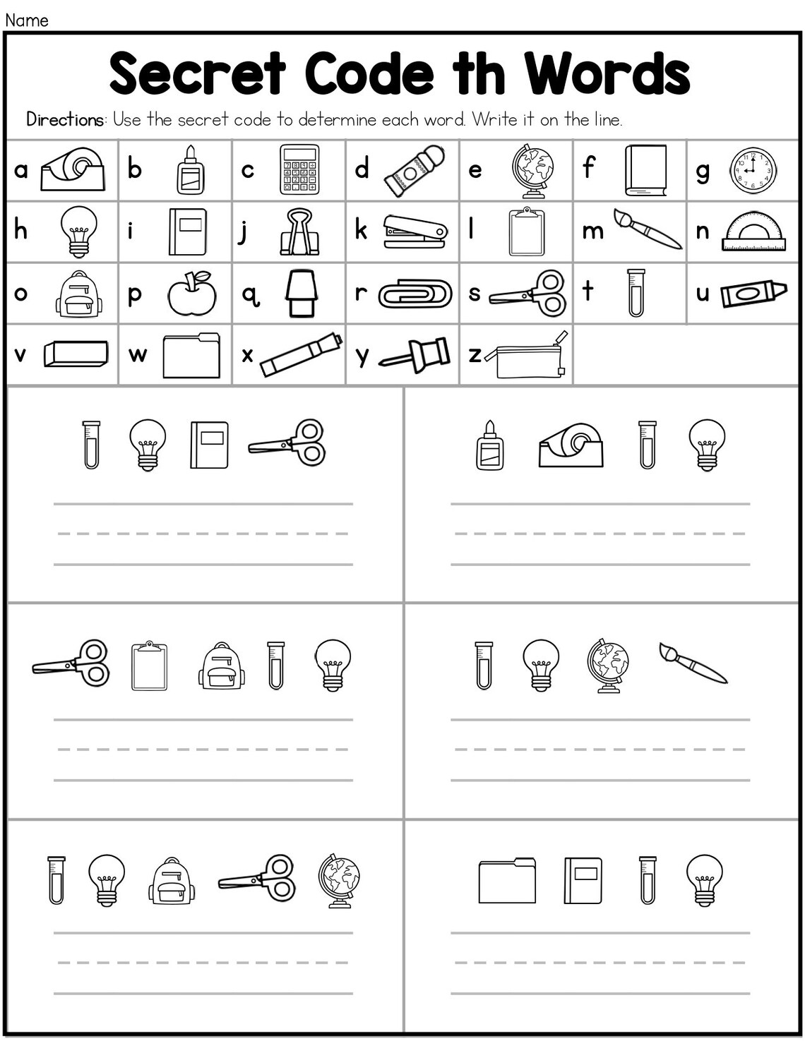 Decodables - Digraph TH - Etsy