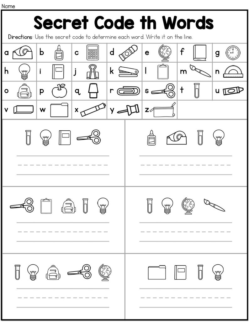 Decodables - Digraph TH - Etsy