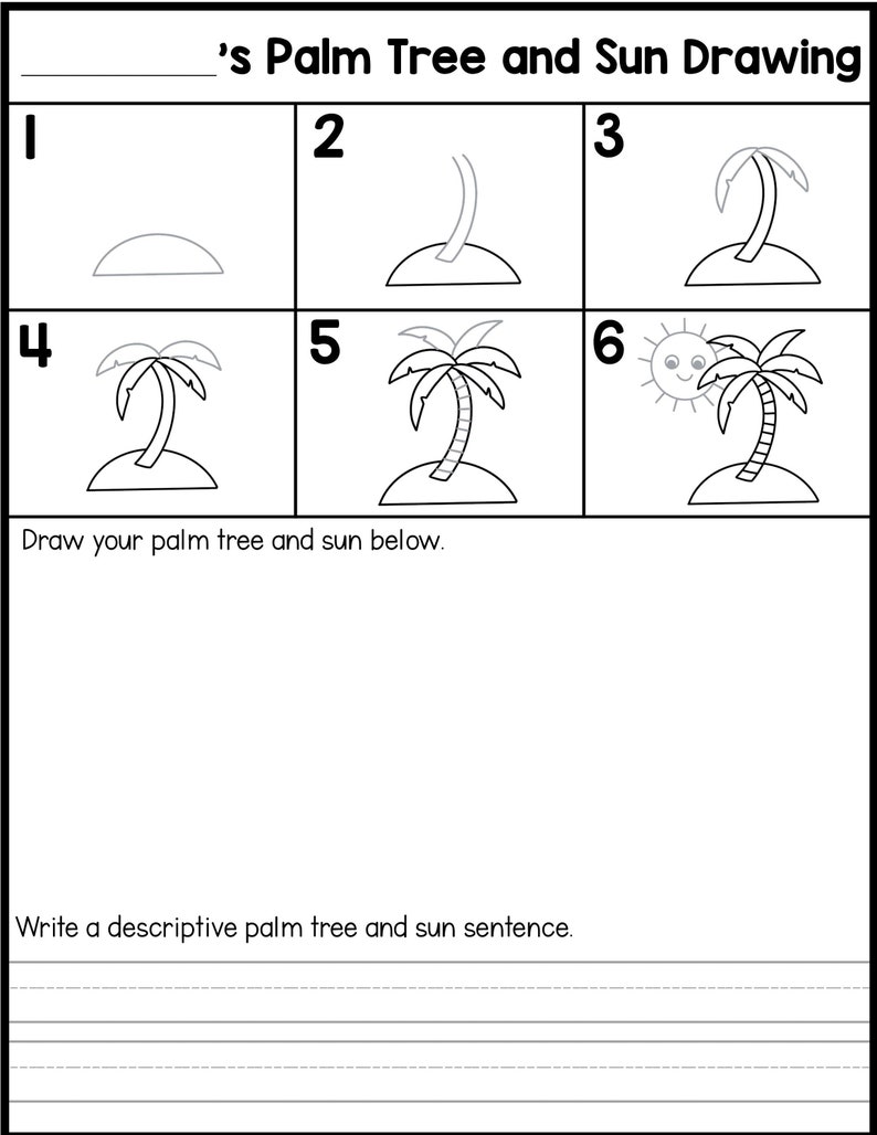 Directed Drawings – Ocean and Vocabulary Activities - Etsy