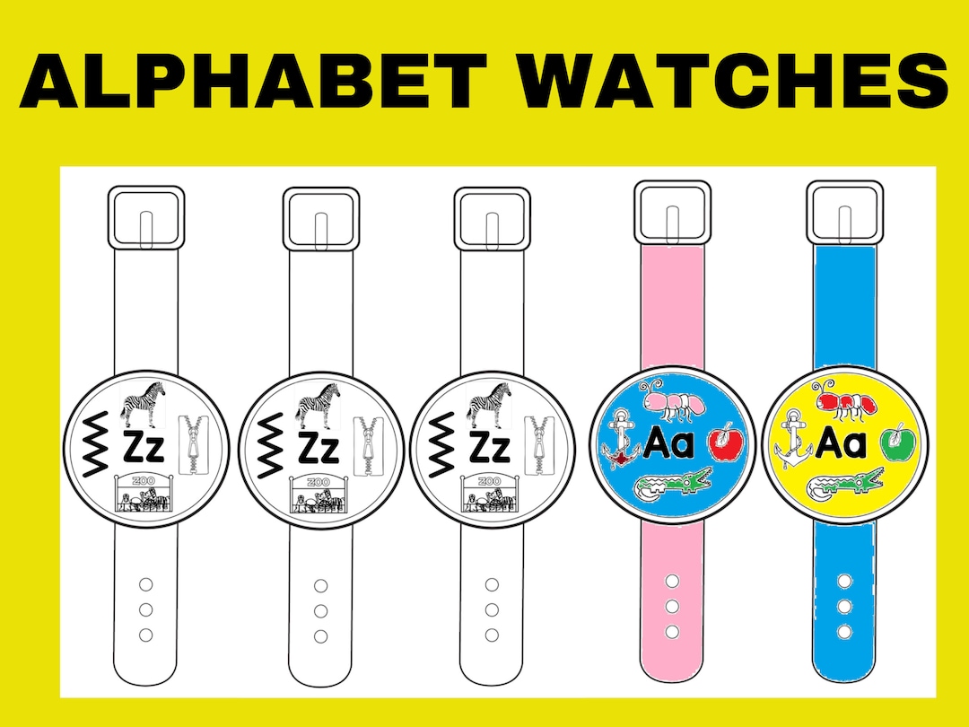 Alphabet Learning Watches: Phonics Education, Classroom Activity - Etsy