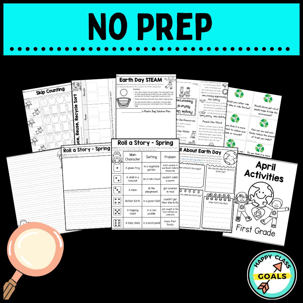 April Math & ELA Worksheets | 1st Grade - Etsy
