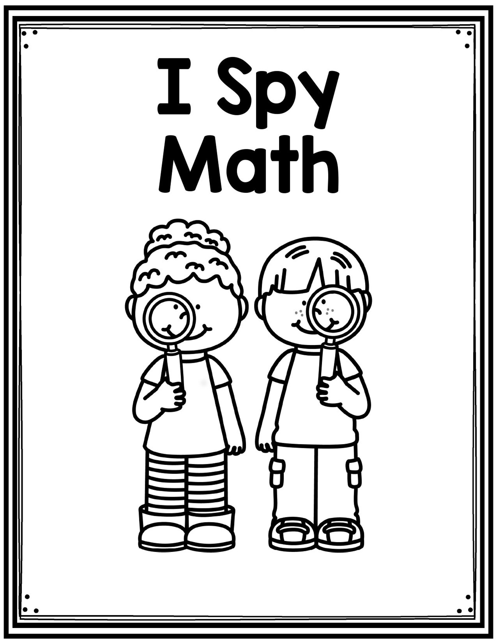 I Spy Math Printable Worksheets for Kids | K-2 - Etsy
