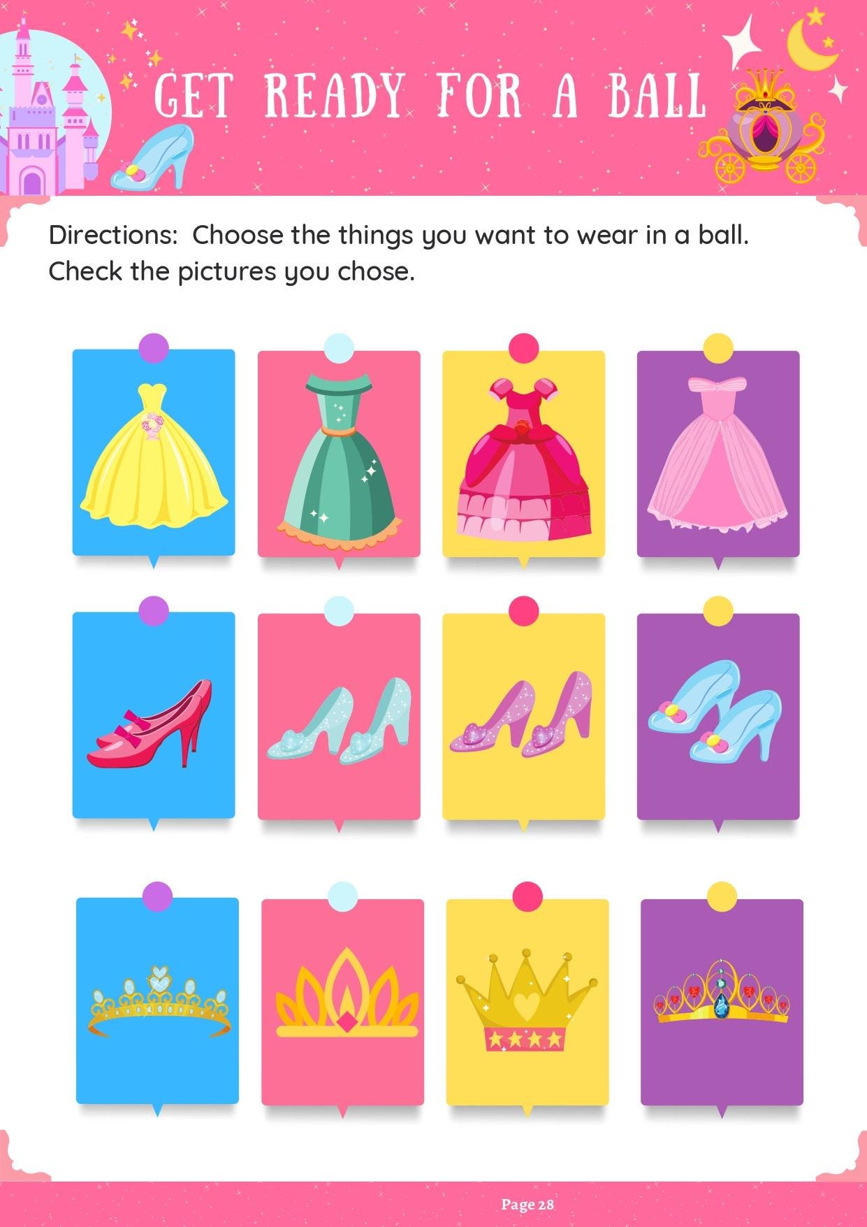 Princess Activities Printables - Etsy
