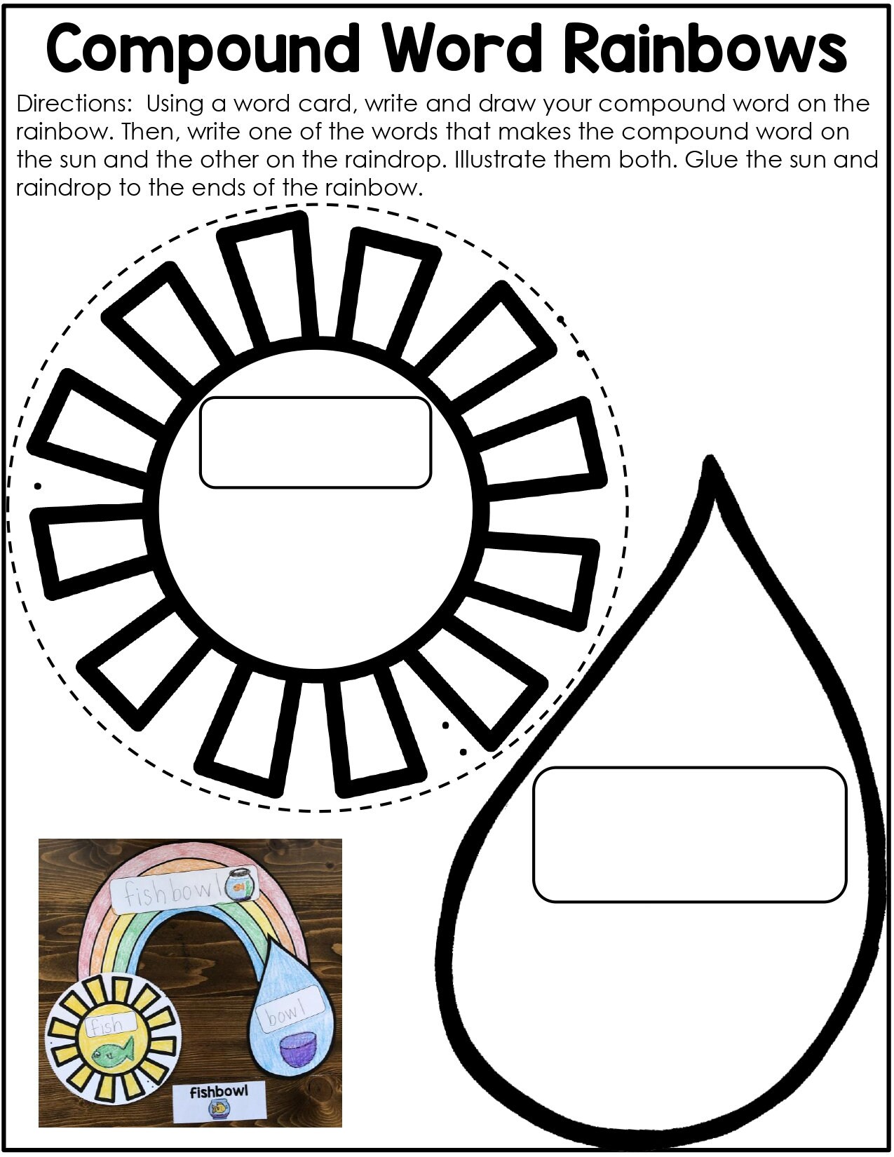 Compound Words Rainbow Craft - Etsy