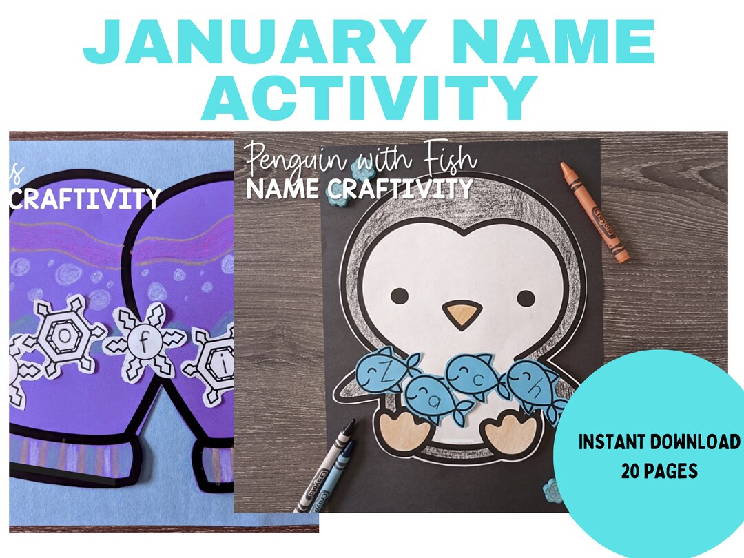 Editable Name Craftivities for Kindergarten | December Activities - Etsy