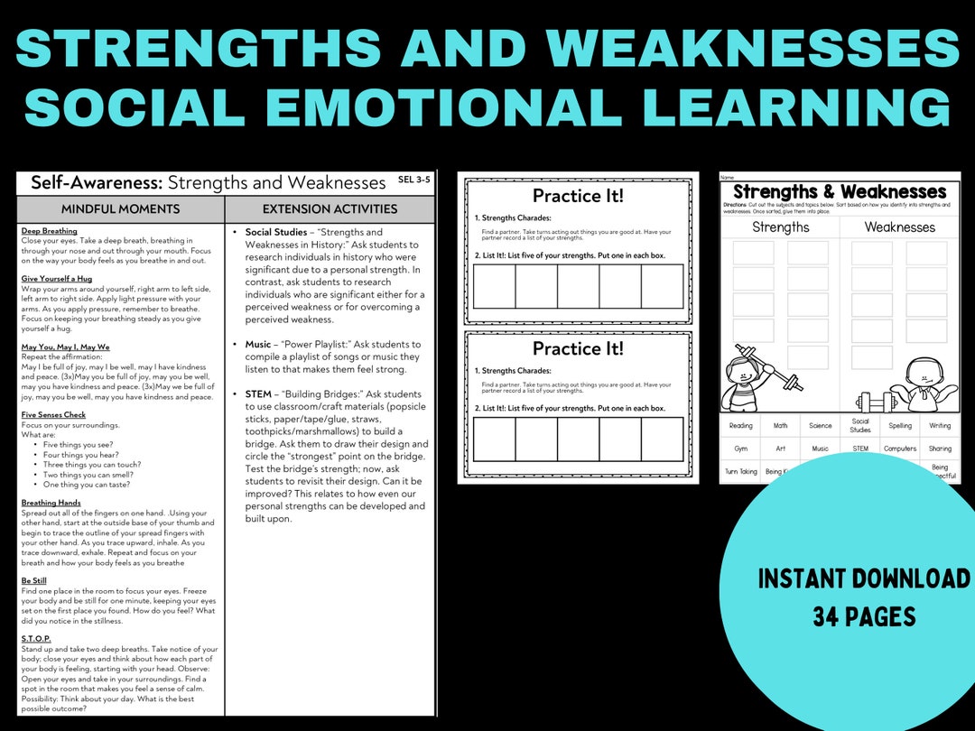 Social Emotional Learning – Recognizing Strengths and Weaknesses | K-5 ...