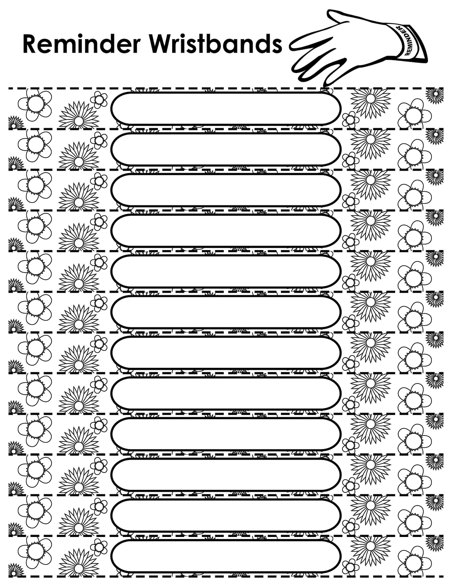 Printable Reminder Bracelets/wristbands - Etsy