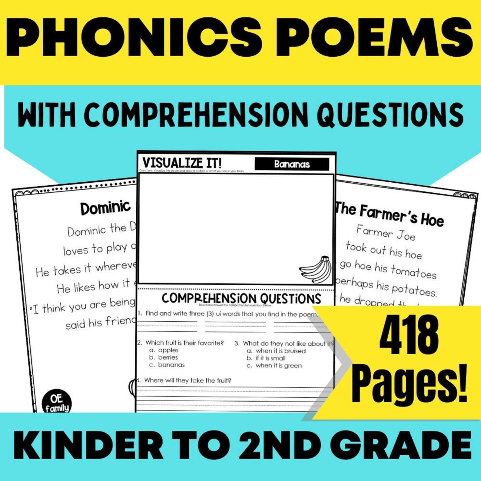 Decodable Phonics Poems With Comprehension Questions | Science of ...