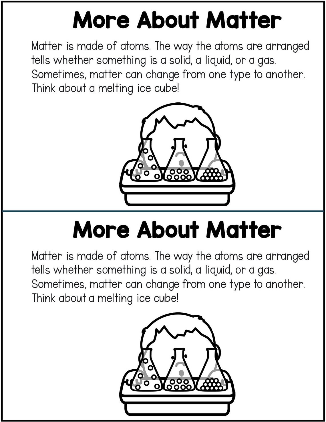 States of Matter Printable Booklets - Etsy