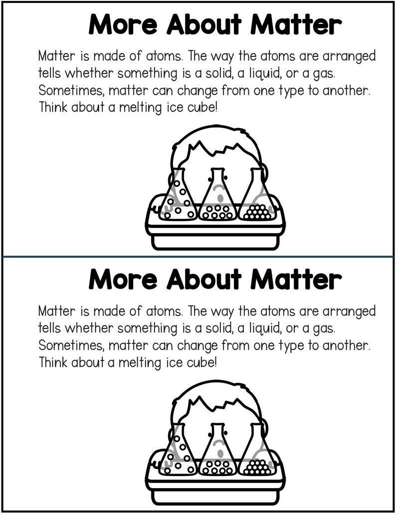 States of Matter Printable Booklets - Etsy