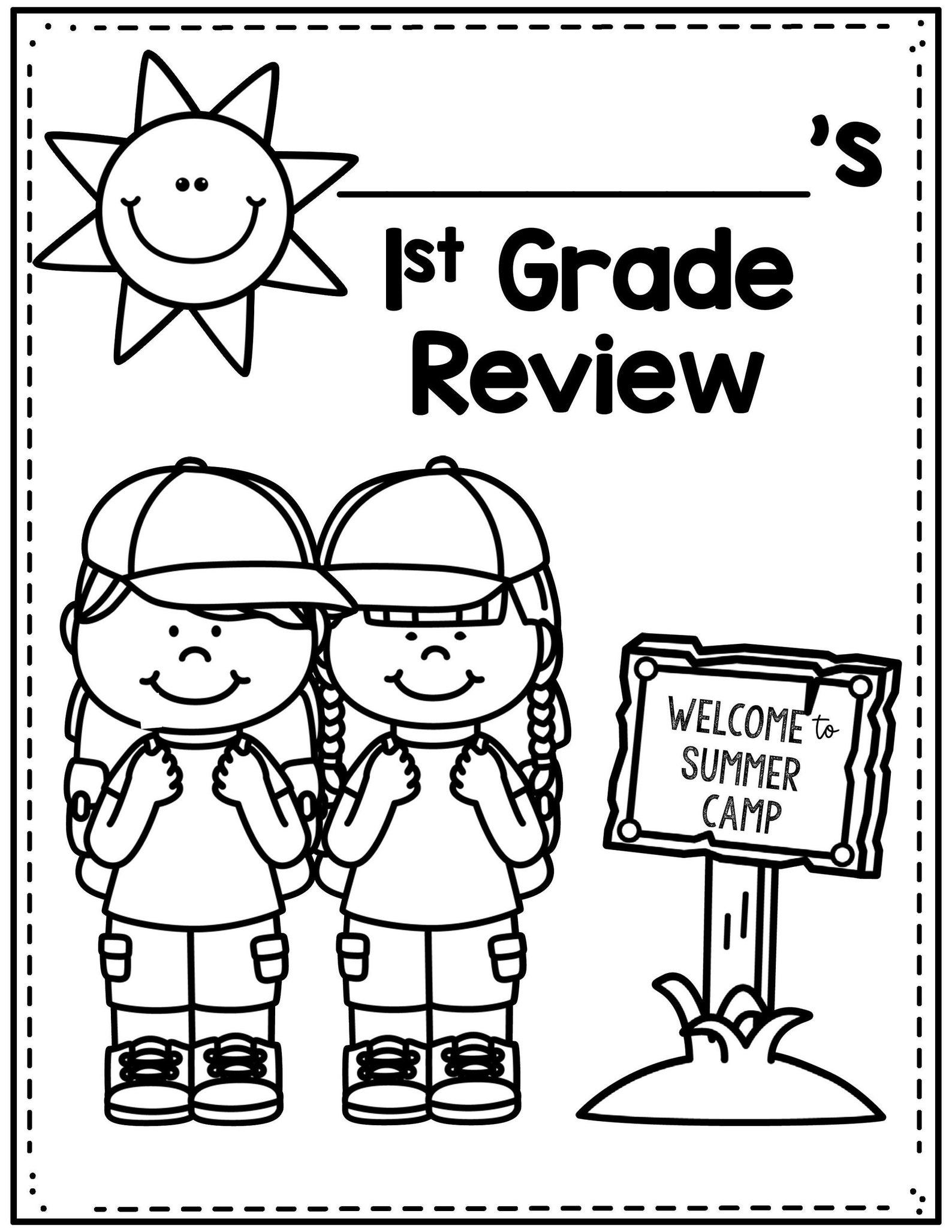 First Grade Summer Review Pack - Etsy