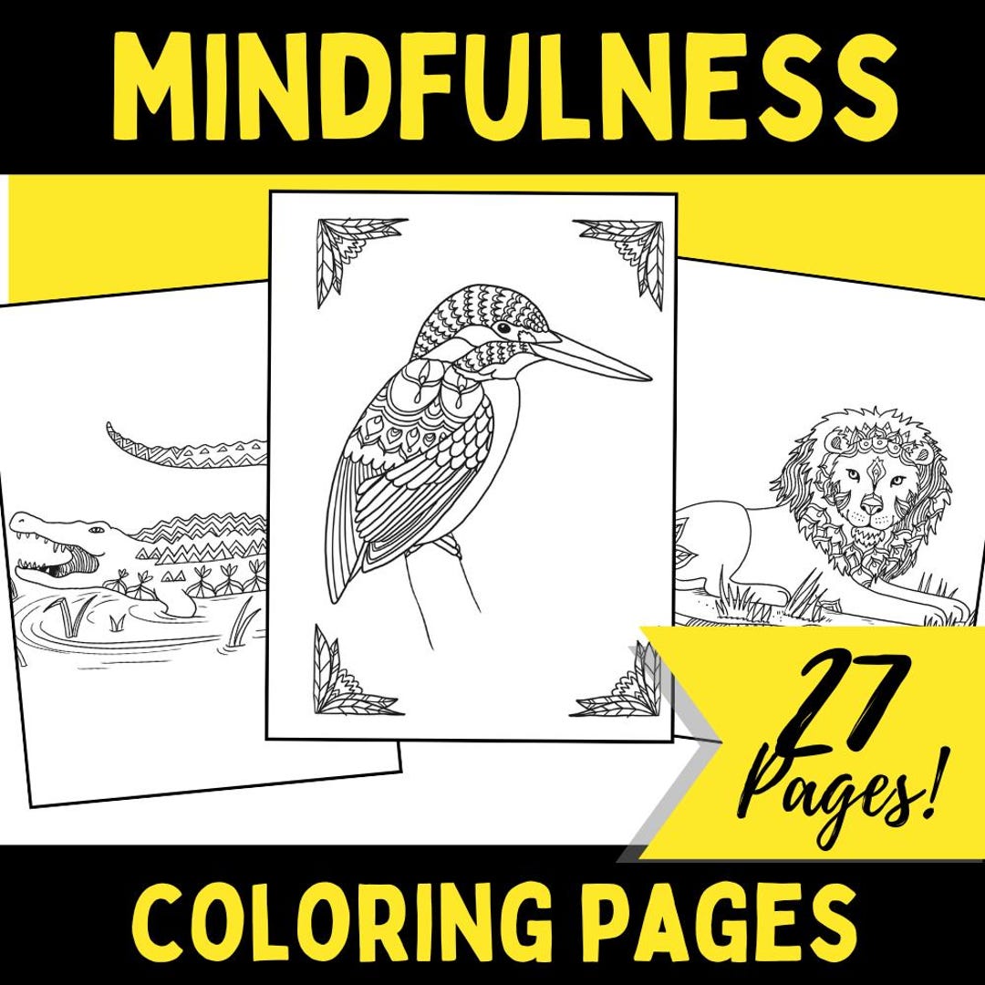 Mindfulness Coloring Pages - Etsy