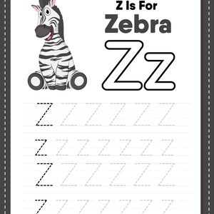 Animal Alphabet Tracing Worksheets for Kids - Etsy