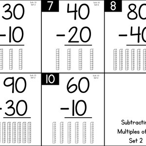 Write the Room First Grade Activity | Subtracting Multiples of 10 - Etsy