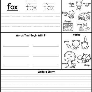 Animal Directed Drawing and Vocabulary Activity for Kids - Etsy