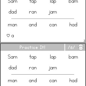 Decodables – Short Vowel A - Phonological Awareness Activities - Etsy