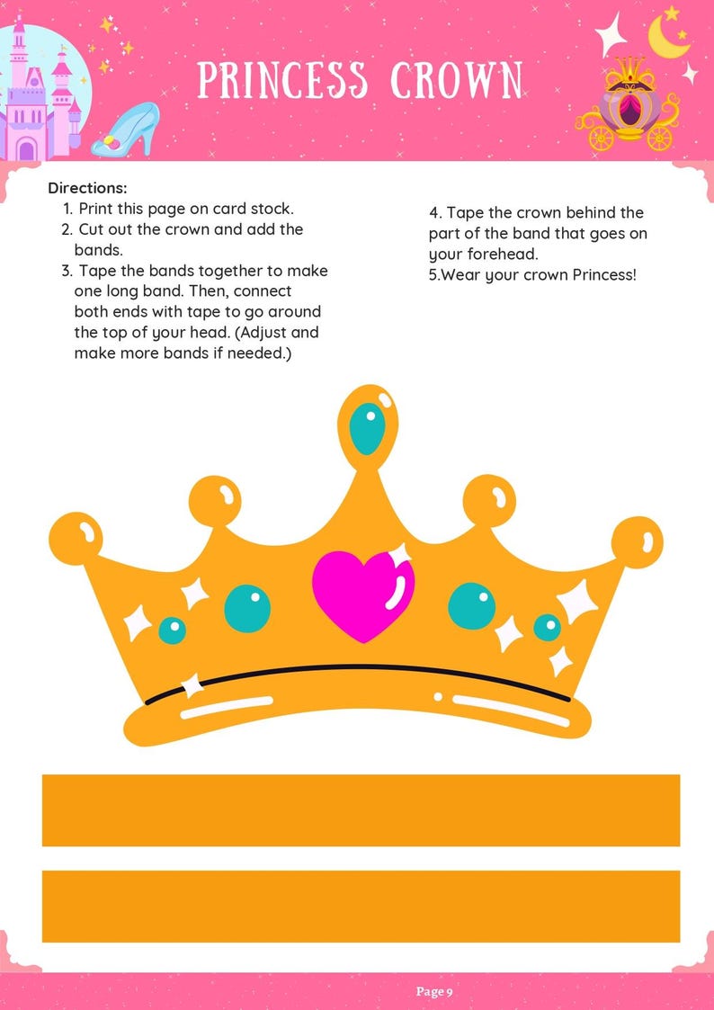 Princess Activities Printables - Etsy