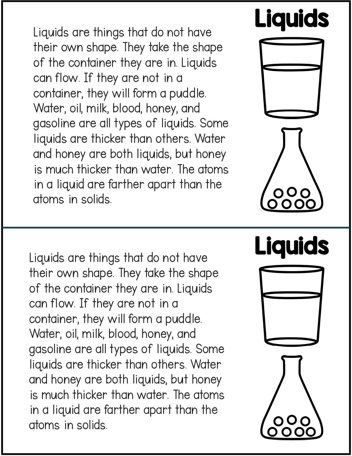 States of Matter Printable Booklets - Etsy