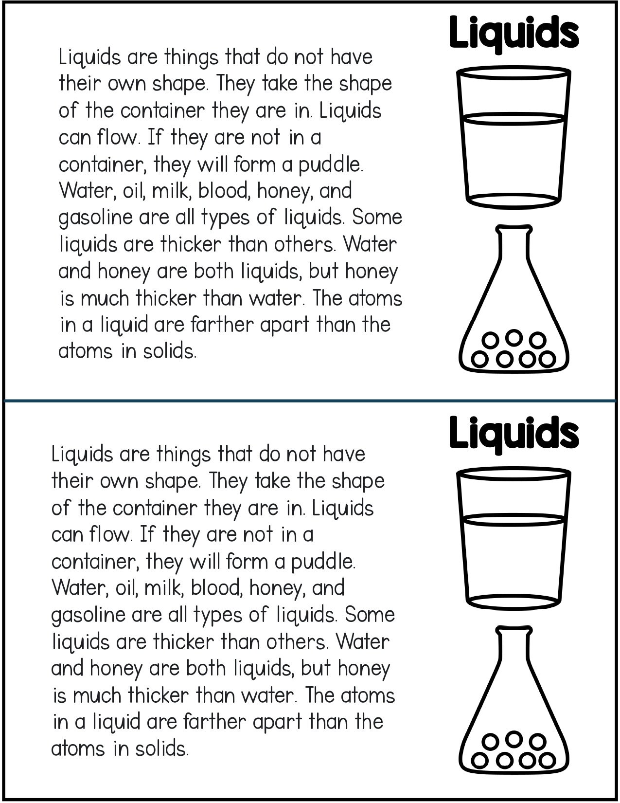 States of Matter Printable Booklets - Etsy