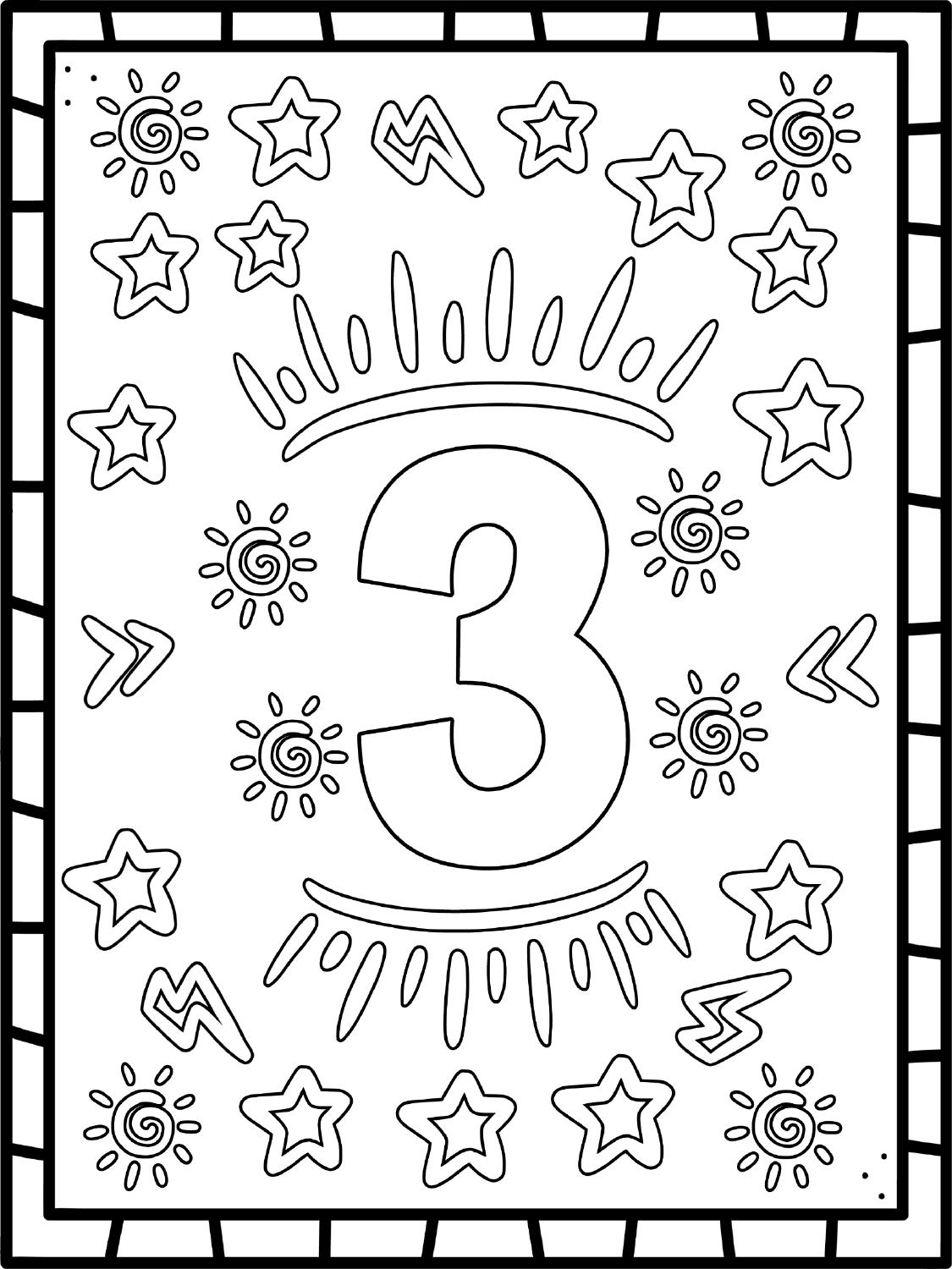 Number Coloring Activity for Kids - Etsy