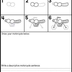 Transportation - Directed Drawing and Vocabulary Activities for Kids - Etsy