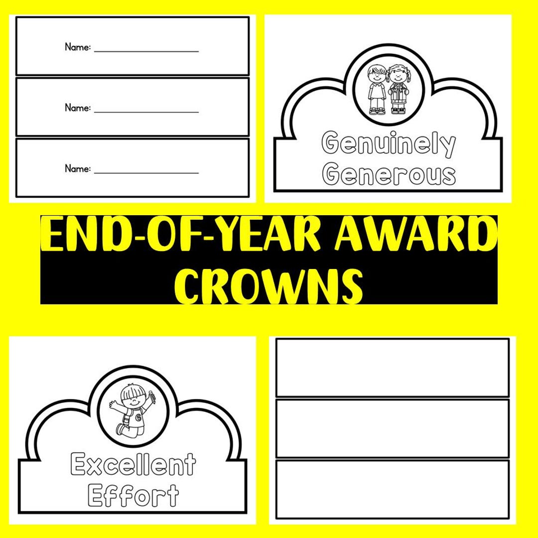 End of Year Award Crowns - Etsy