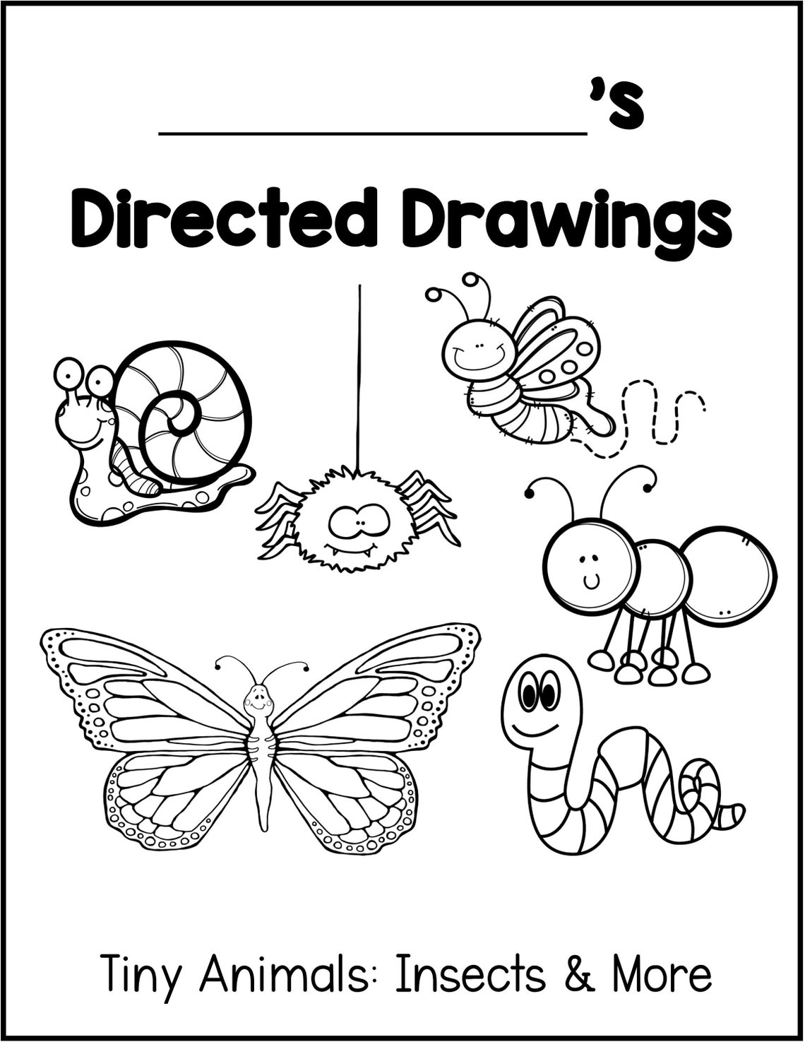 Tiny Animals and Insects - Directed Drawing and Vocabulary Activity for ...