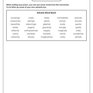 Adverbs Worksheets (PDF) - Etsy