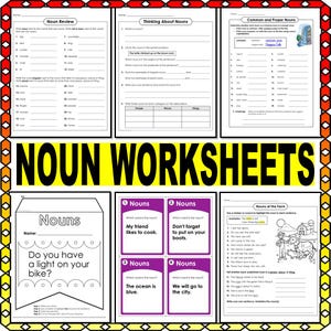 Noun Worksheets - Etsy