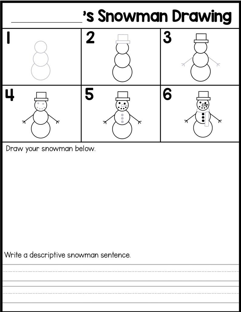 Directed Drawing - Things and Vocabulary Activity for Kids - Etsy