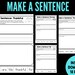 Make a Sentence - Cut and Glue Worksheets for Kindergarten and First ...