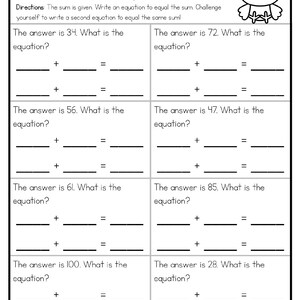Addition and Subtraction Worksheets for First Grade - Etsy