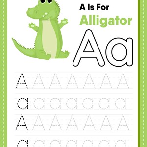 Animal Alphabet Tracing Worksheets for Kids - Etsy