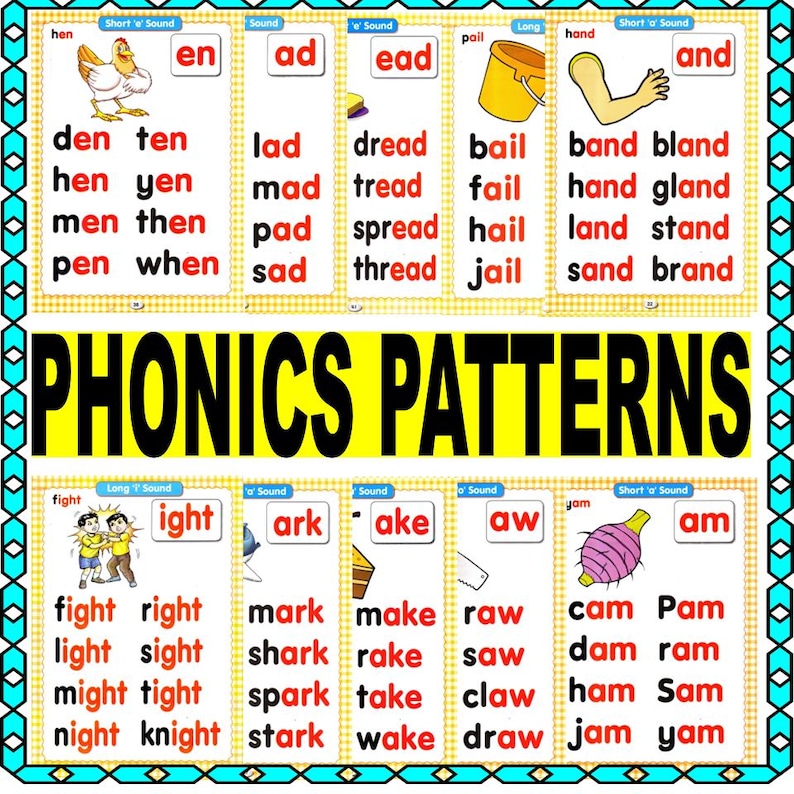 Phonics Patterns Printables - Etsy