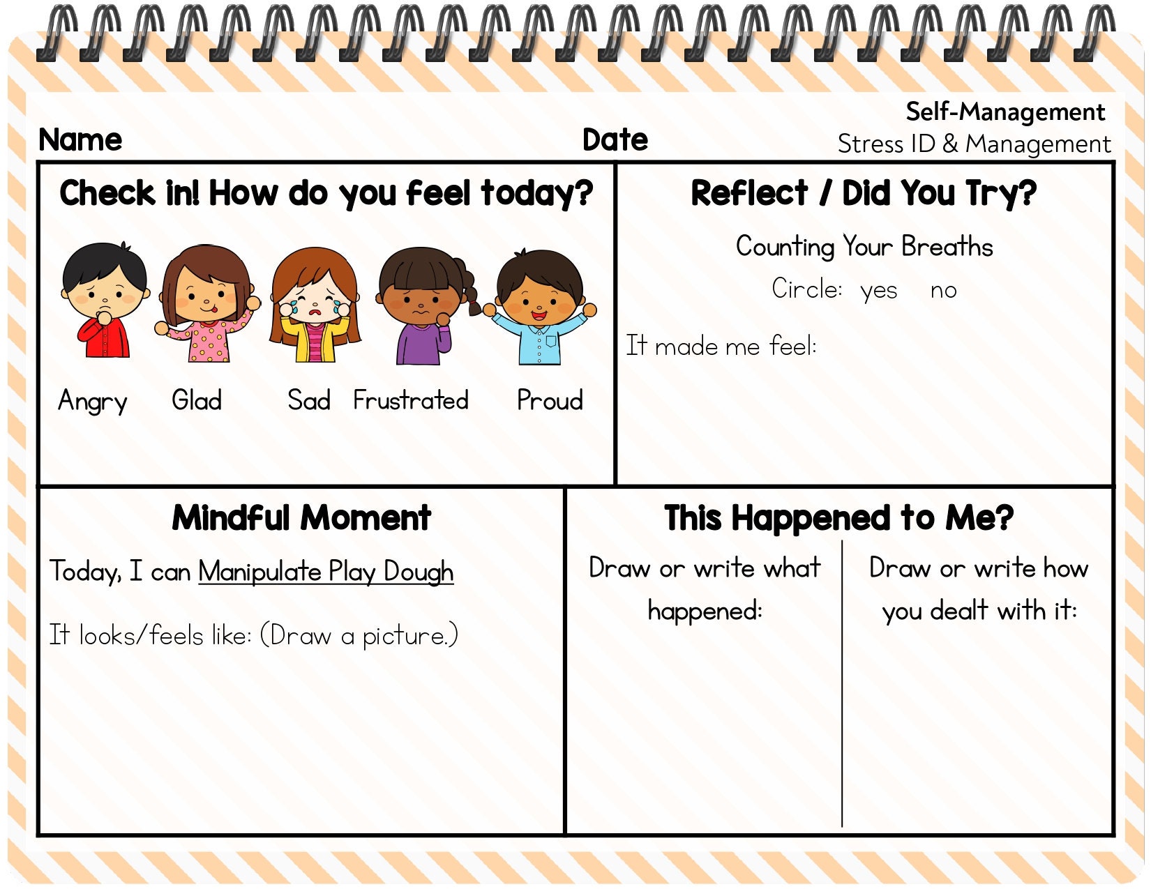 Stress Identification and Management Packet for Social Emotional ...