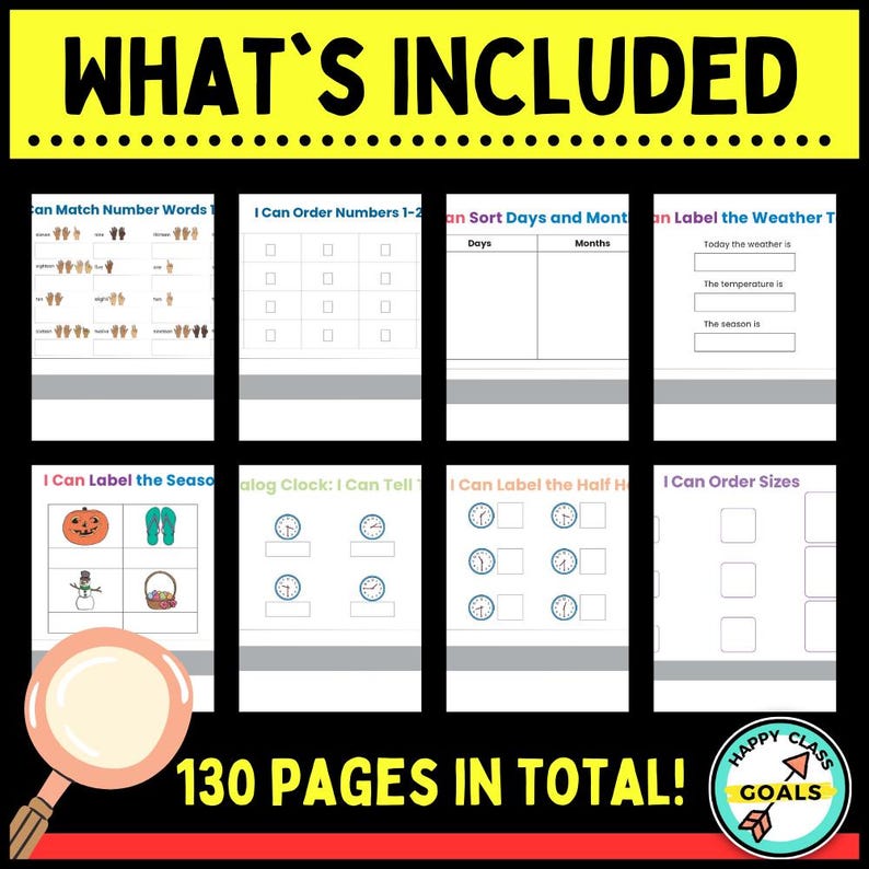 Math and Literacy IEP Work Adapted Activities for Special Education and ...