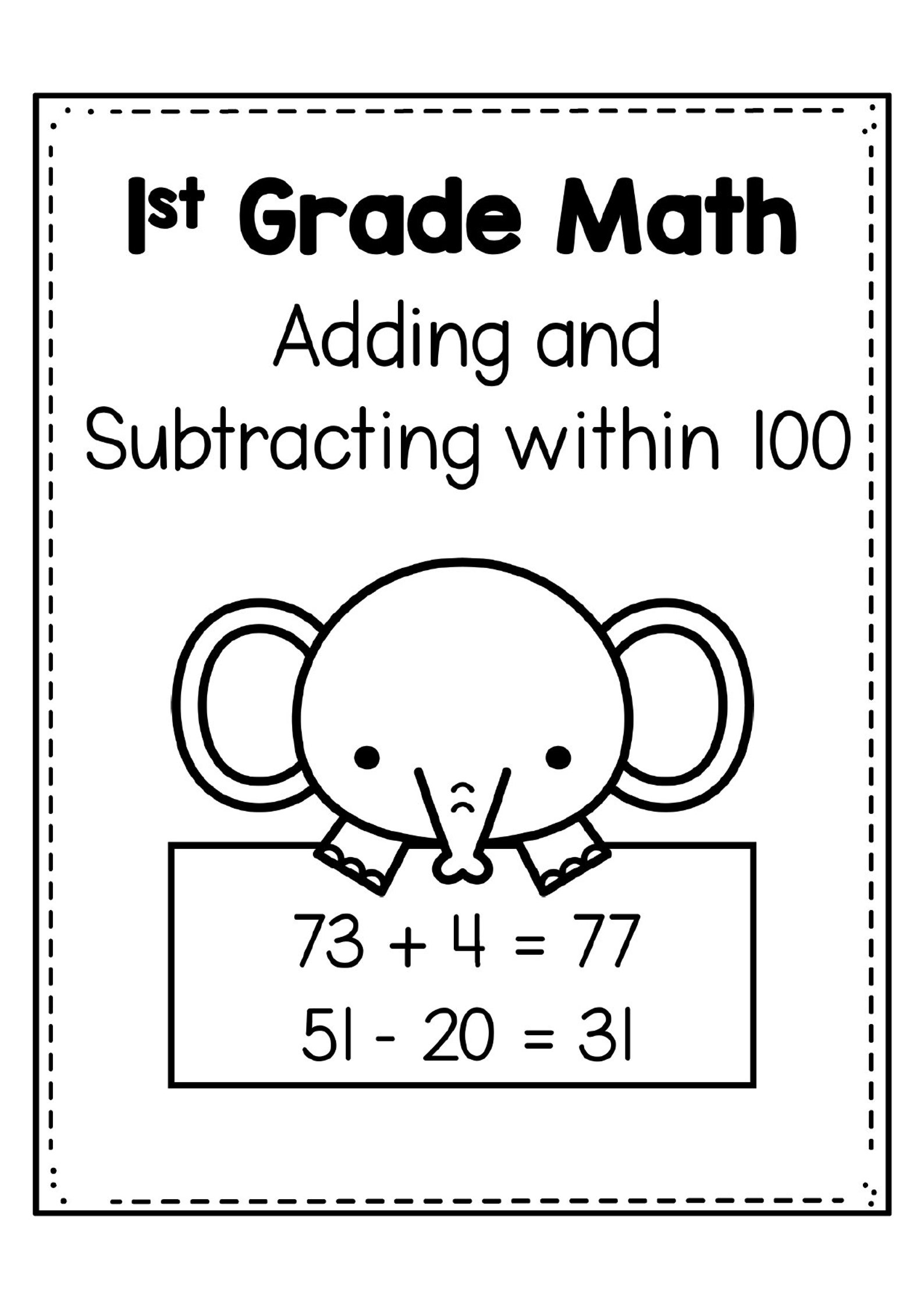 Addition and Subtraction Worksheets for First Grade - Etsy