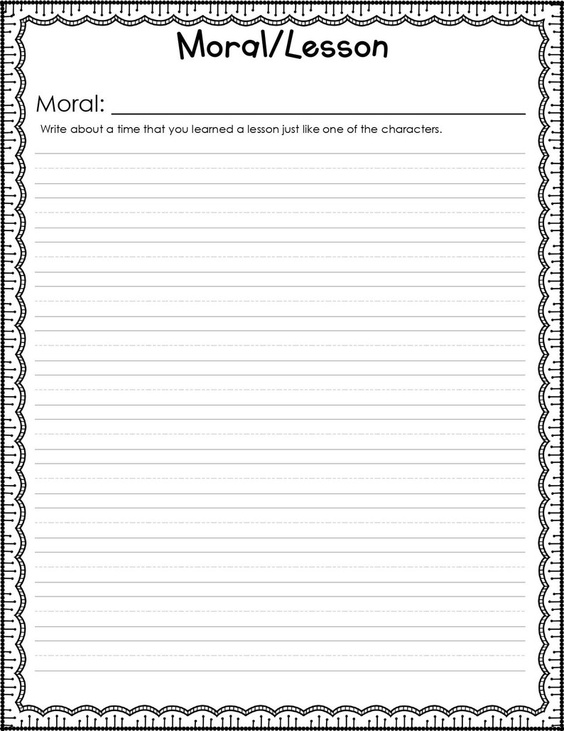 Moral of the Story | Second Grade Literacy Centers - Etsy