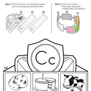 Alphabet Crowns | Trace and Color | A-Z - Etsy