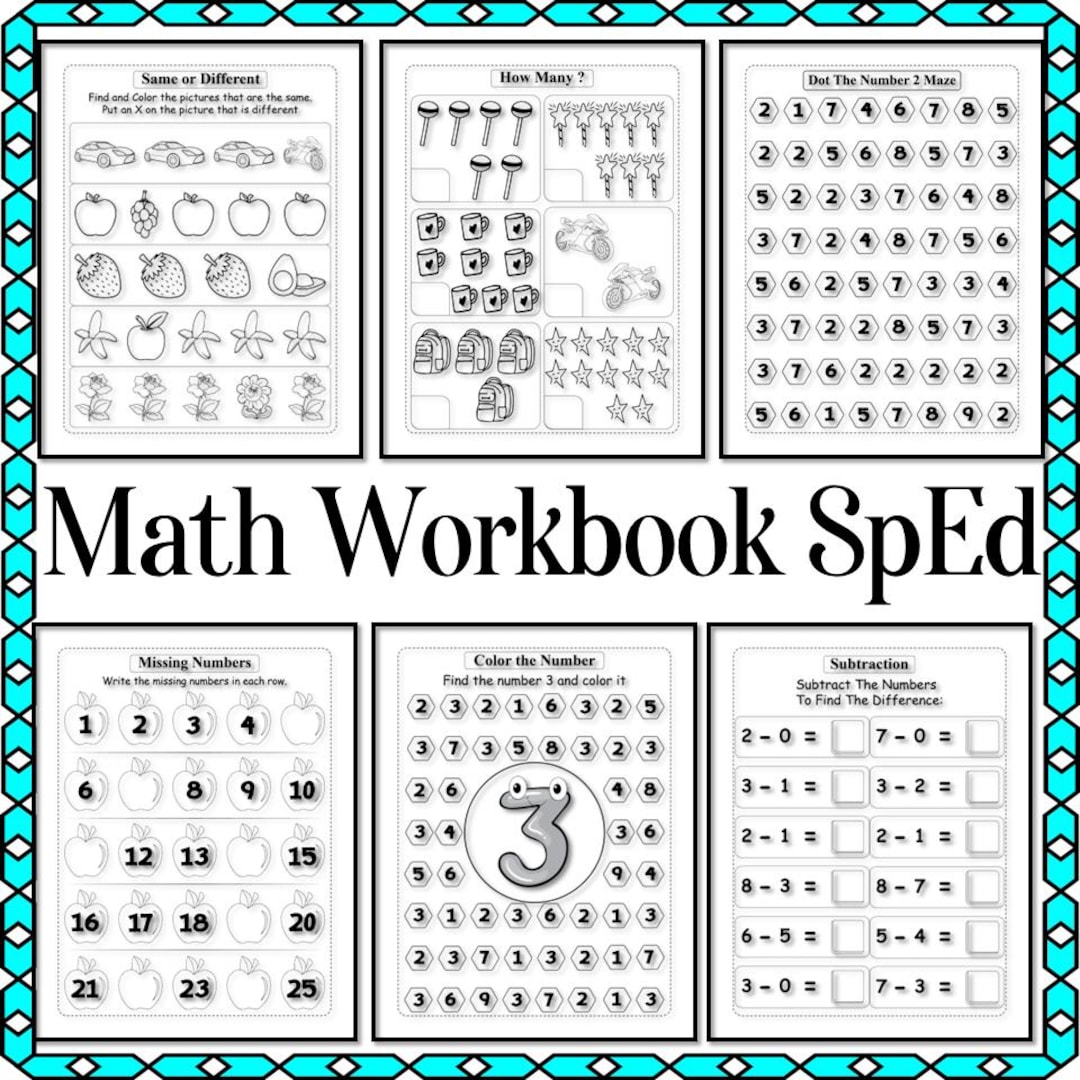 Special Education Math Workbook | Autism & SPED Adapted Activities - Etsy