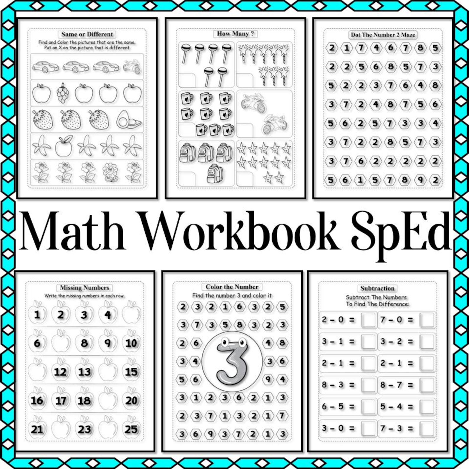 Special Education Math Workbook | Autism & SPED Adapted Activities - Etsy