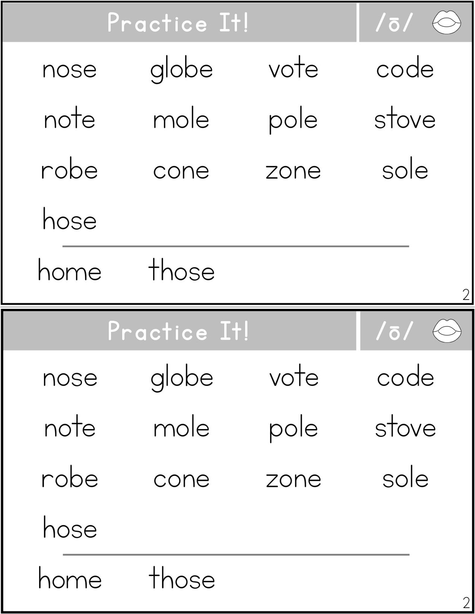 Decodables – Cvce Long Vowel O - Etsy