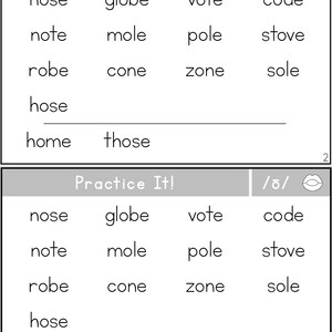 Decodables – Cvce Long Vowel O - Etsy