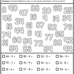 I Spy Math Printable Worksheets for Kids K-2 - Etsy