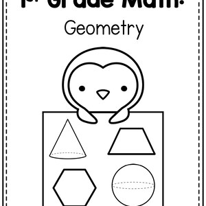 1st Grade Math Worksheets: Addition, Subtraction, Geometry, and More - Etsy