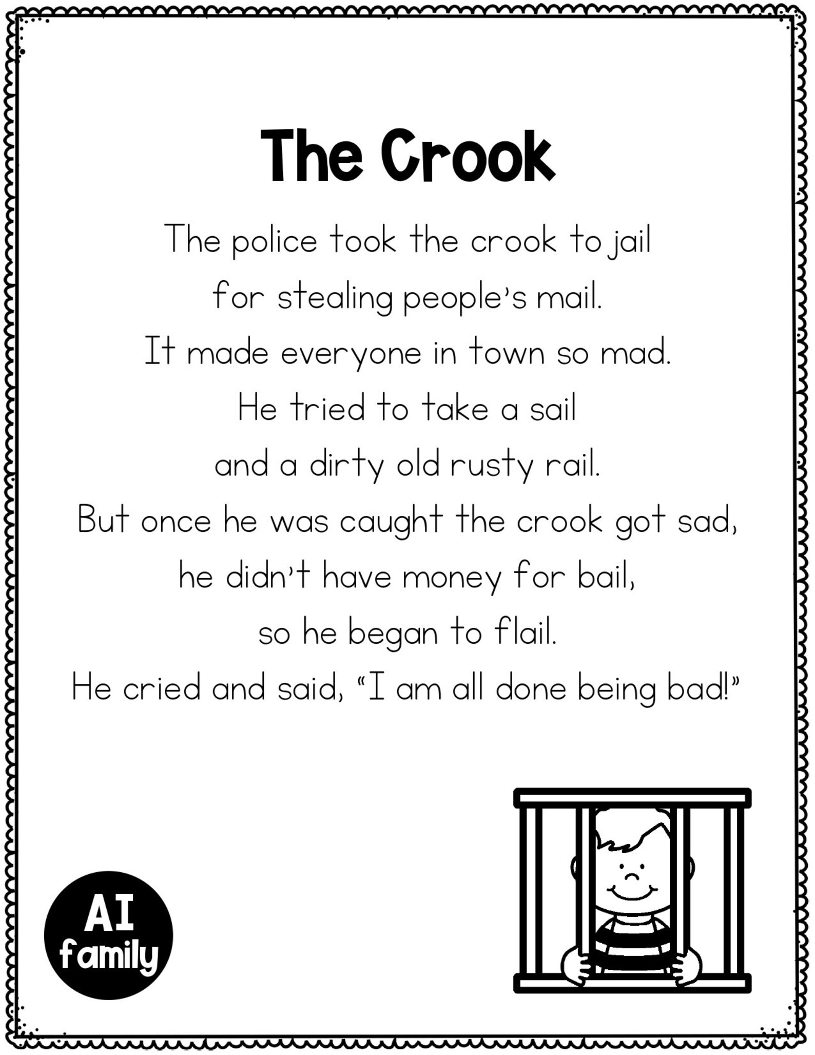 Decodable Phonics Poems With Comprehension Questions | Science of ...